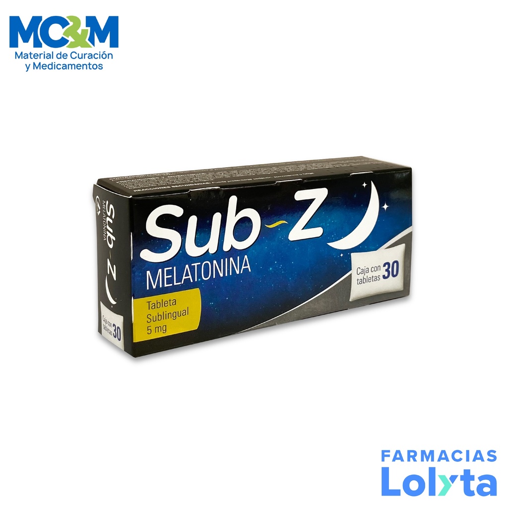 SUB-Z 5MG C/30 TAB SUBLINGUAL MELATONINA LAB MEDIX | Website Farmacias ...
